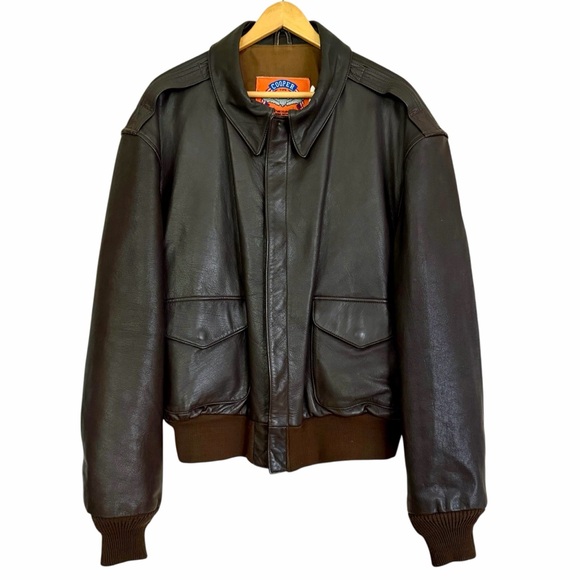 Cooper | Jackets & Coats | Vintage Cooper Flight Type A2 Brown Goatskin ...
